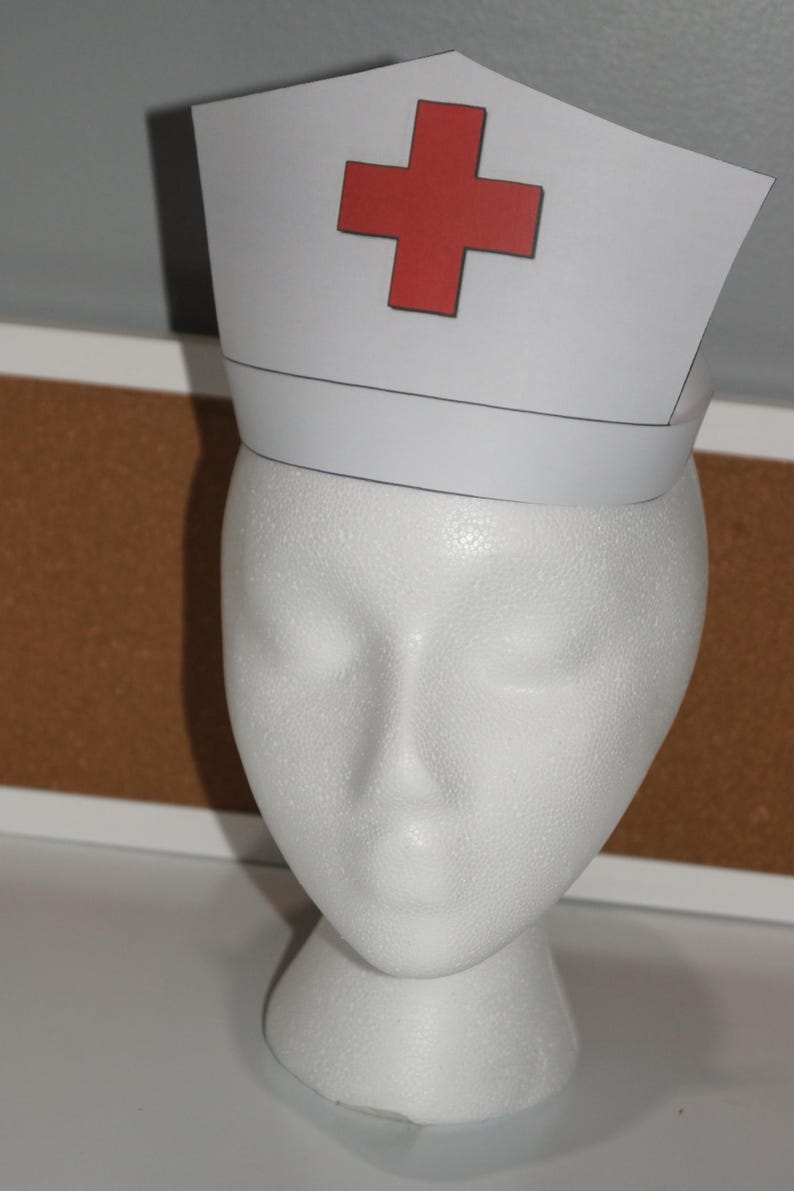 Printable Nurse's Hat | Community Helper Dramatic Play Prop | Preschool ...