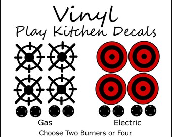 VINYL PrintAToy Stove Dramatic Play Kitchen Decals Oven | Etsy