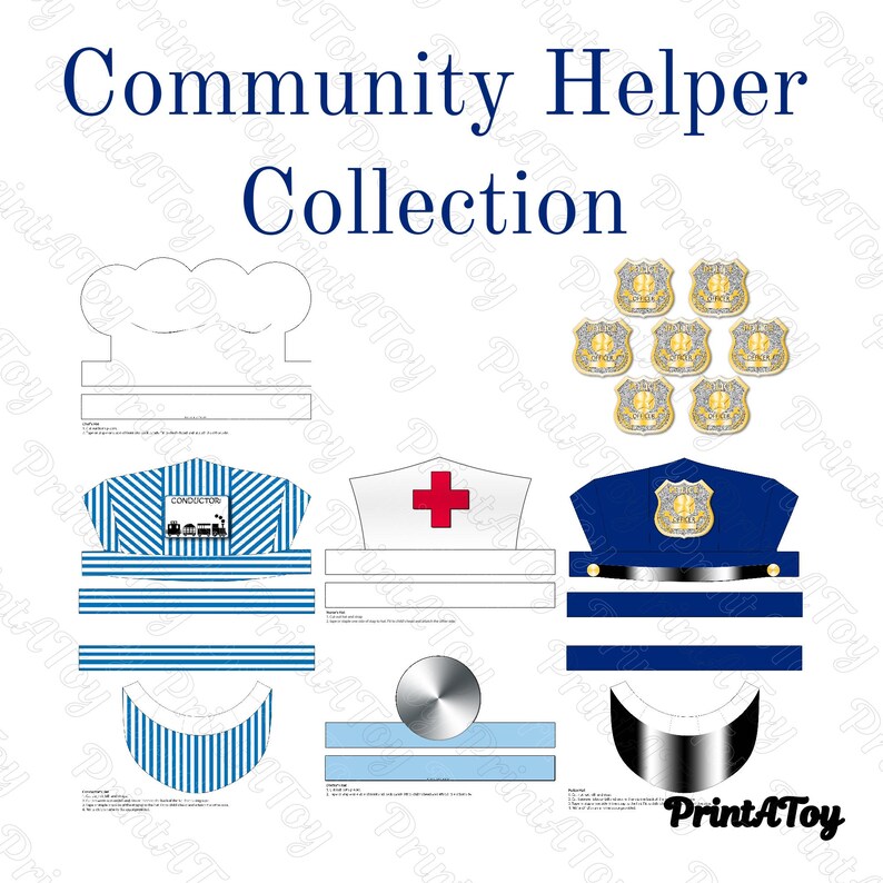 Printable Police Officer Badges | Dramatic Play Costume (PDF) - Etsy