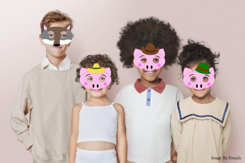 Three Little Pigs Masks – Dramatic Play, Reader's Theater (digital ...