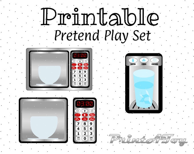 DIGITAL DOWNLOAD- Printatoy Electric Burner Dramatic Play Kitchen ...