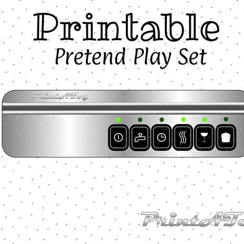 DIGITAL DOWNLOAD Printatoy Dramatic Play Kitchen Decal Set. - Etsy