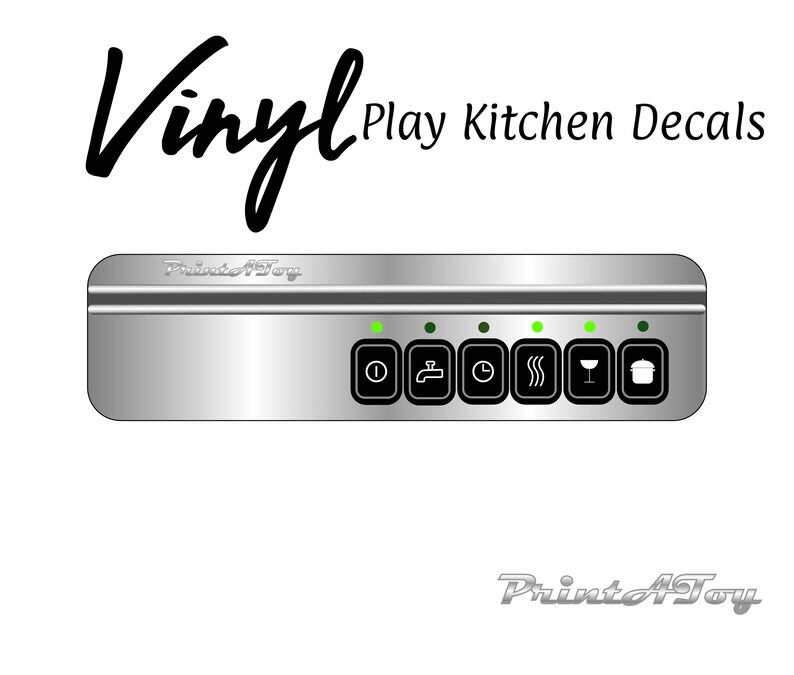 VINYL Printatoy Dishwasher Dramatic Play Kitchen Decal. Toy - Etsy