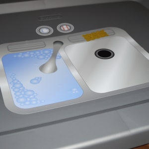 Sink Play Kitchen Decal – Pretend Faucet & Knob Stickers – DIY Toy ...
