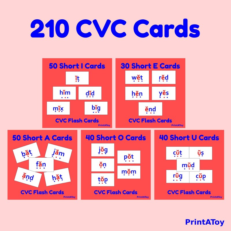 Montessori Cvc Cards - Etsy