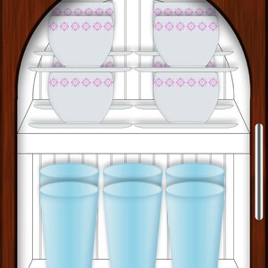 DIGITAL DOWNLOAD Cupboard Dramatic Play Kitchen Decals. Playhouse ...