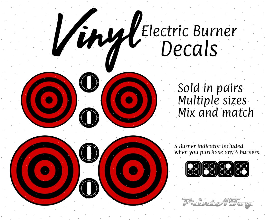 VINYL- Printatoy Stove Dramatic Play Kitchen Decals. Electric Oven ...