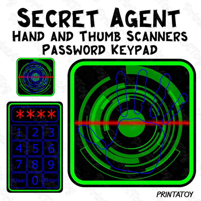 Printable Hand & Thumb Scanner Decals | Spy and Superhero Playhouse ...