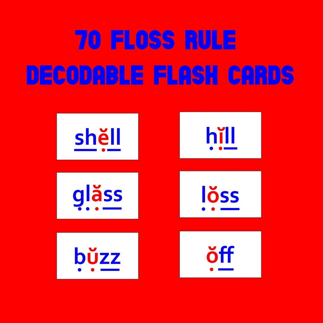 FLOSS Rule Flash Cards | Orton-gillingham, Visual Learning (printable ...