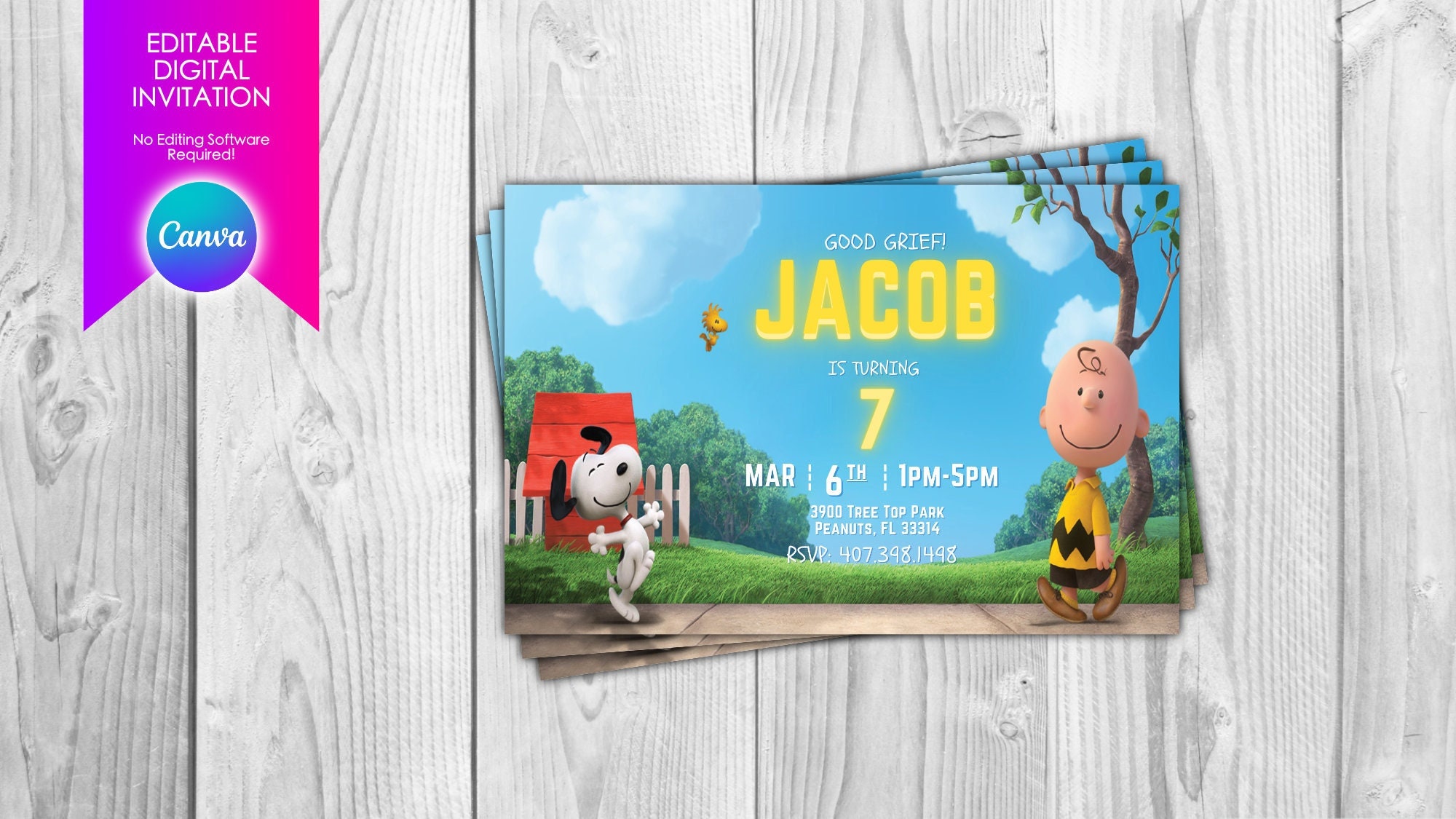 Peanuts Party, Peanuts Birthday Invitation - Etsy