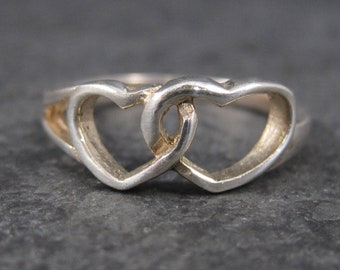 Double Heart Ring - Etsy