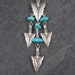 Long Vintage Sterling Turquoise Arrowhead Pendant - Etsy