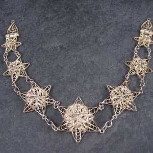 Vintage Sterling Filigree Star Necklace Focal - Etsy