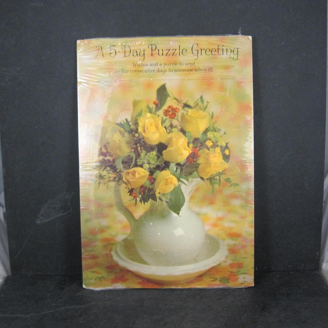 Vintage 5 Day Get Well Puzzle Greeting Card Hallmark - Etsy