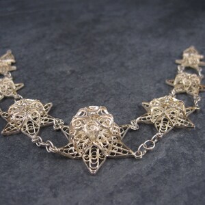 Vintage Sterling Filigree Star Necklace Focal - Etsy