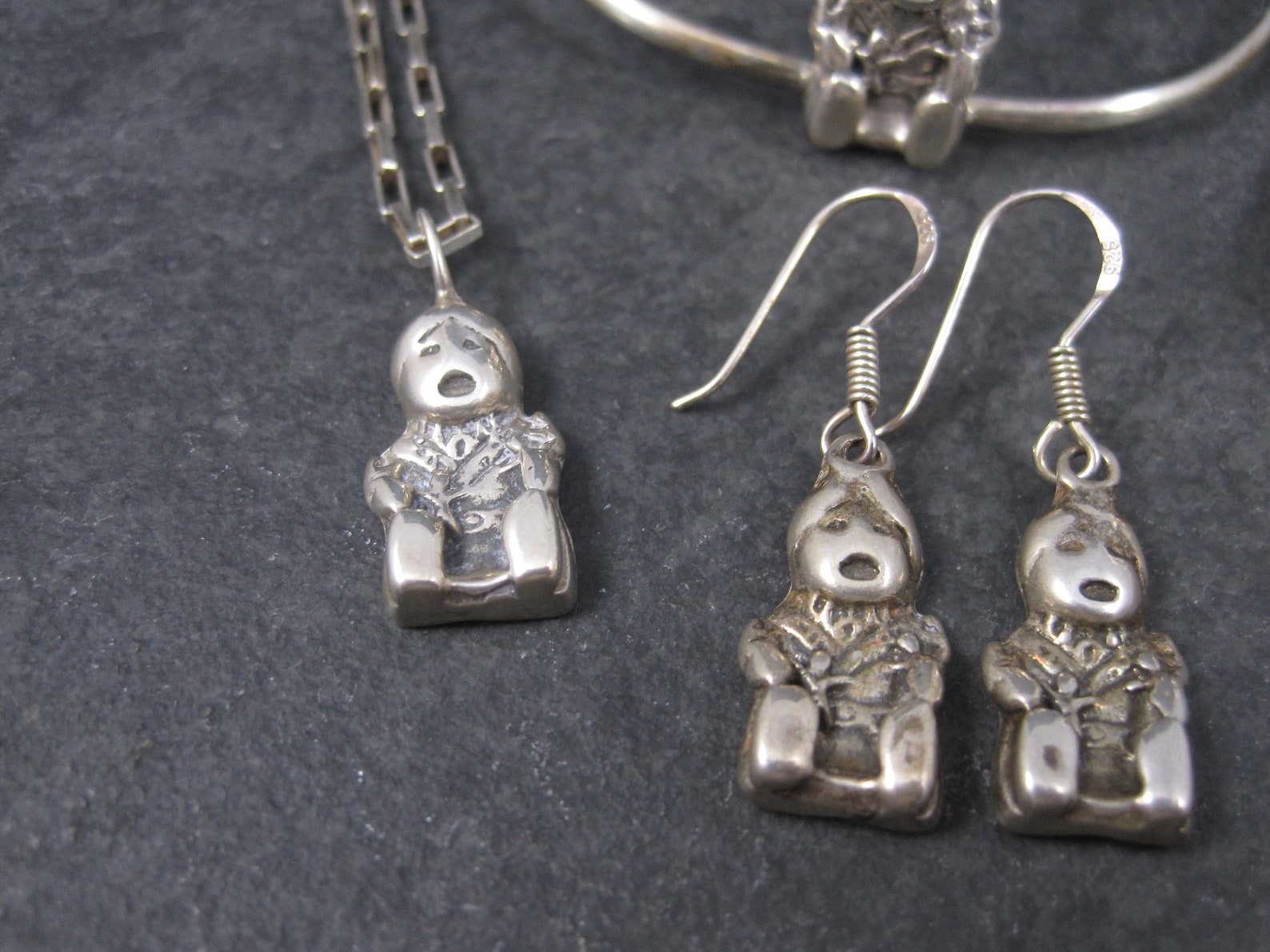 Vintage Sterling Navajo Storyteller Bracelet Ring Earrings Pendant ...
