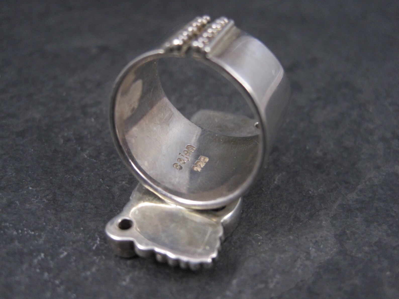 Vintage Sajen Sterling Abalone Amethyst Peridot Ring Size 7 - Etsy