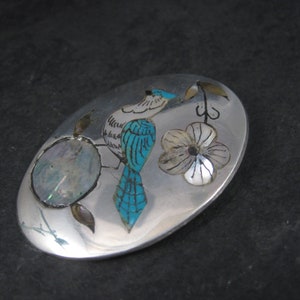 Large Native American Blue Jay Inlay Pendant Brooch Larry Watchman - Etsy
