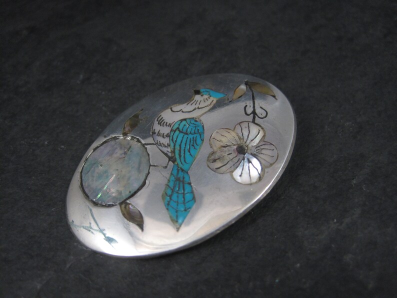 Large Native American Blue Jay Inlay Pendant Brooch Larry - Etsy