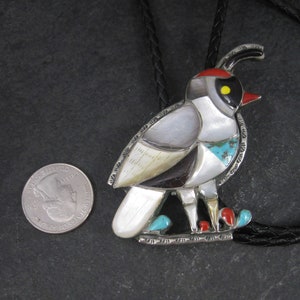 Large Vintage Southwestern Sterling Inlay Quail Bolo Tie - Etsy