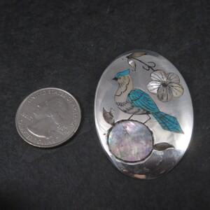 Large Native American Blue Jay Inlay Pendant Brooch Larry Watchman - Etsy