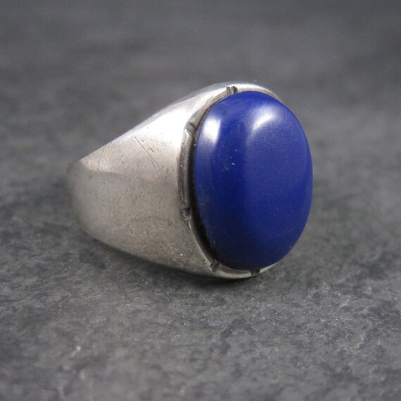 mens vintage blue enamel - Gem