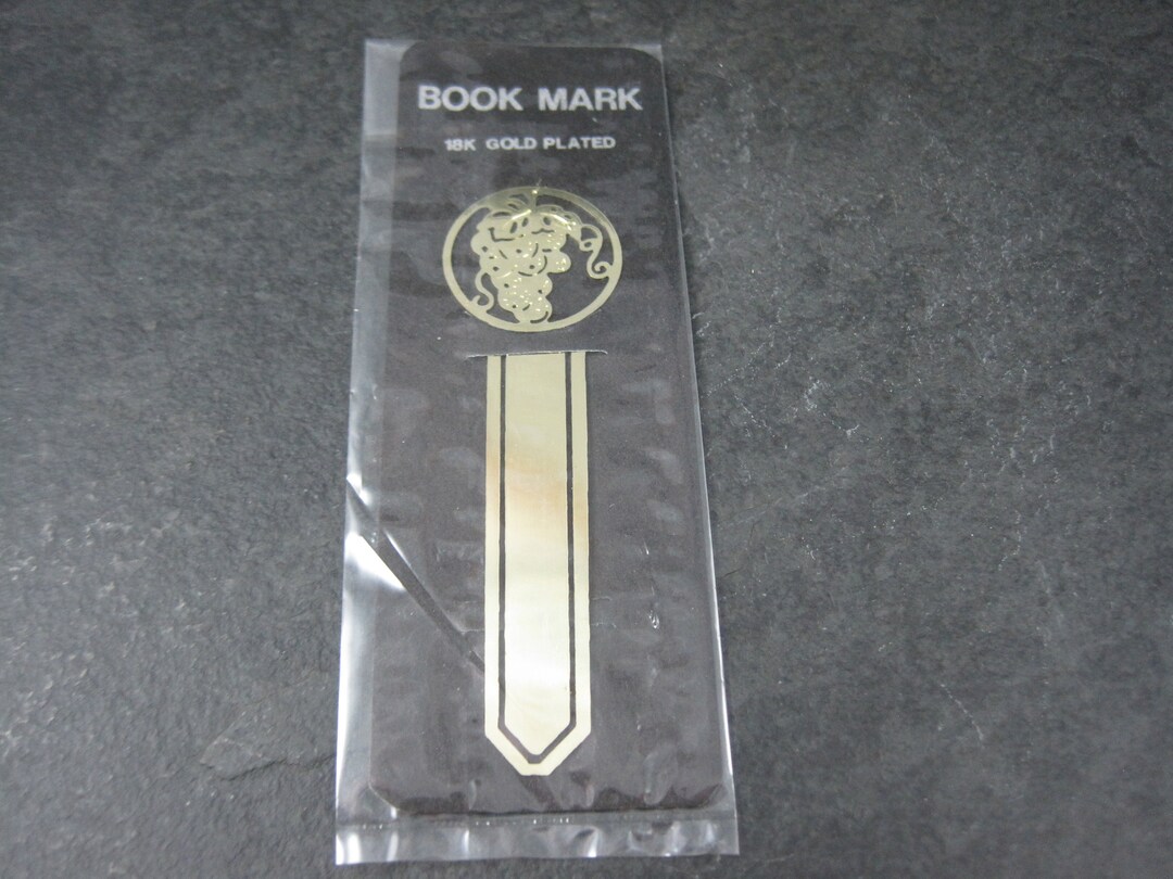 Vintage 18K Gold Plated Grape Bookmark - Etsy