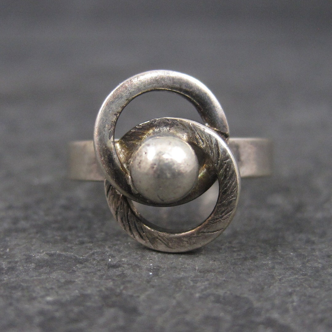 Vintage Sterling Atomic Ring Adjustable Size 5 to 7 - Etsy