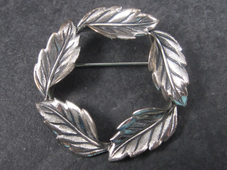 Estate Beau Sterling Leaf Brooch | Etsy
