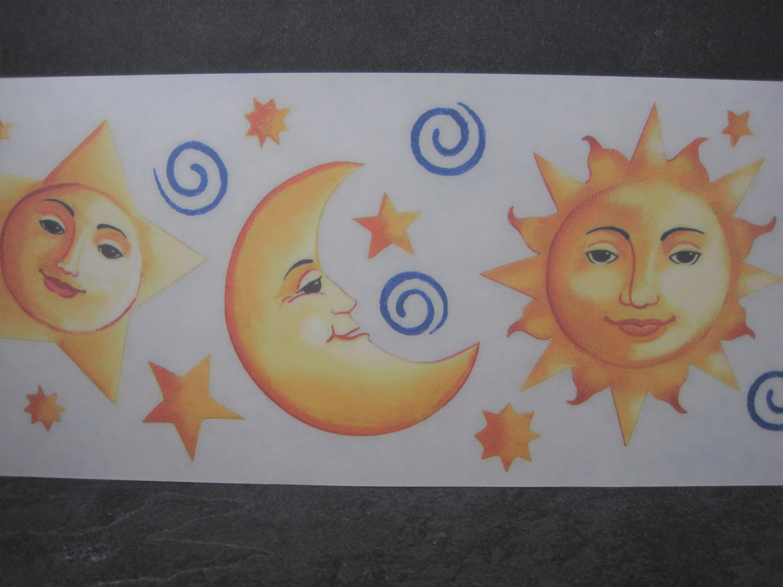 Large Celestial Sun Moon Stars Rub Ons 5.5X12 Inch Sheet | Etsy