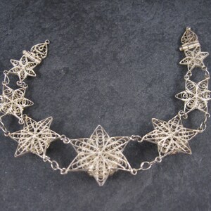 Vintage Sterling Filigree Star Necklace Focal - Etsy
