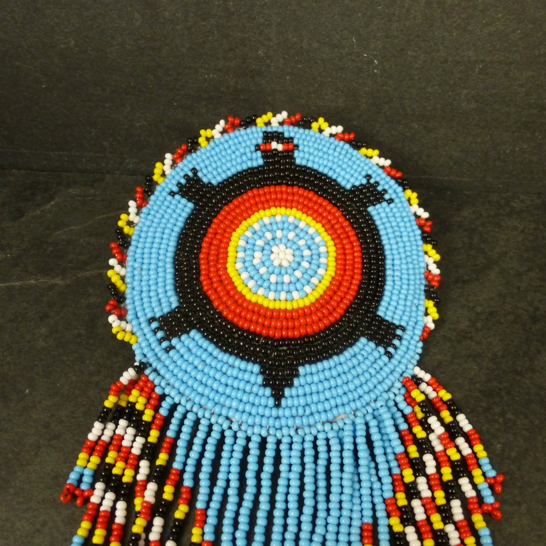 Beaded Turtle Hair Clip Barrette Regalia 7