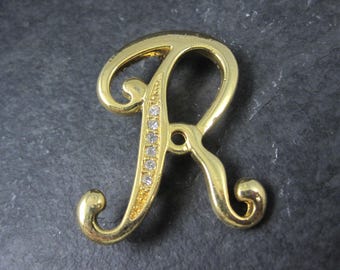 Vintage 1960s Brushed Gold Tone Letter R Brooch Monogram Jewelry - Etsy