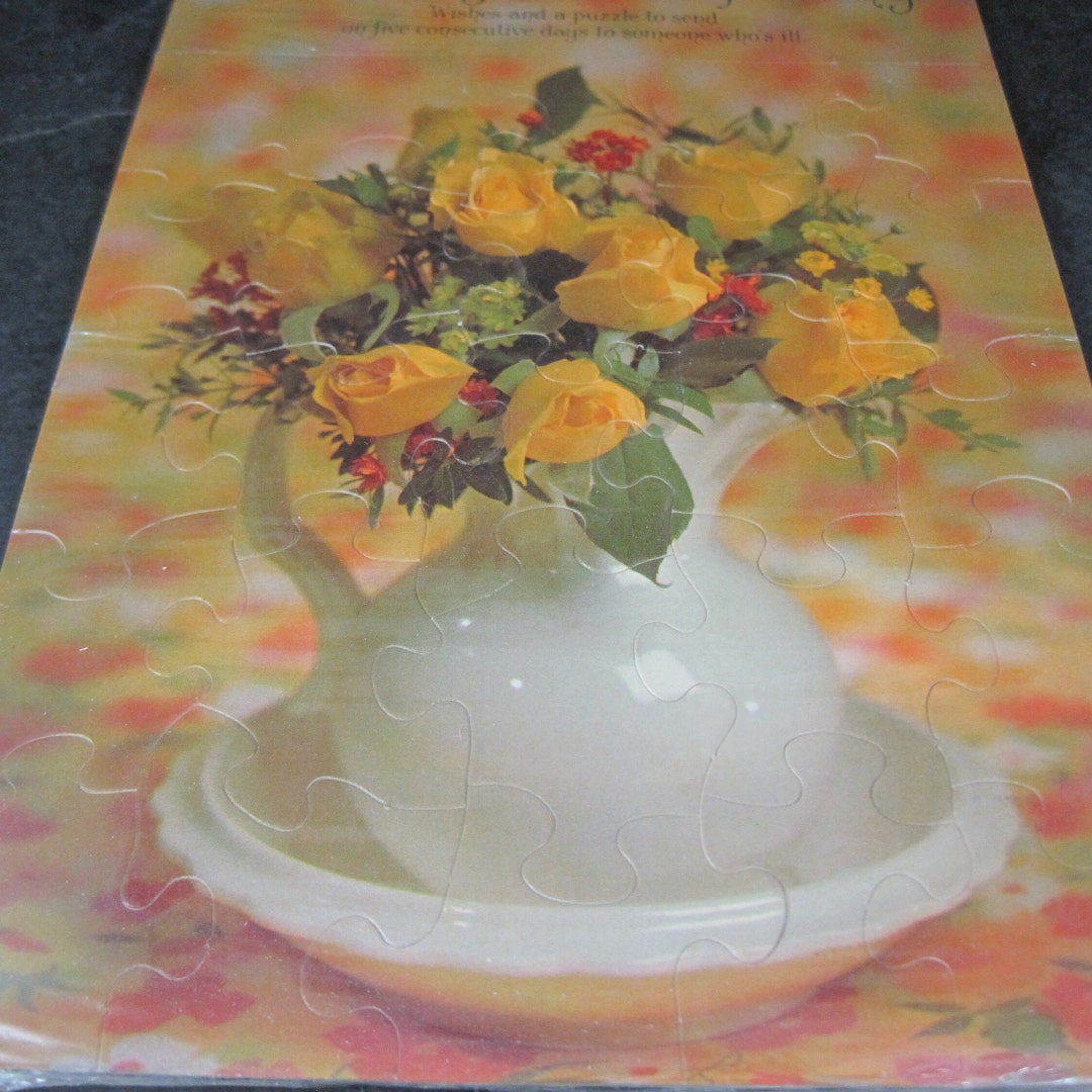 Vintage 5 Day Get Well Puzzle Greeting Card Hallmark - Etsy