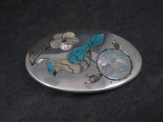 Large Native American Blue Jay Inlay Pendant Brooch L… - Gem