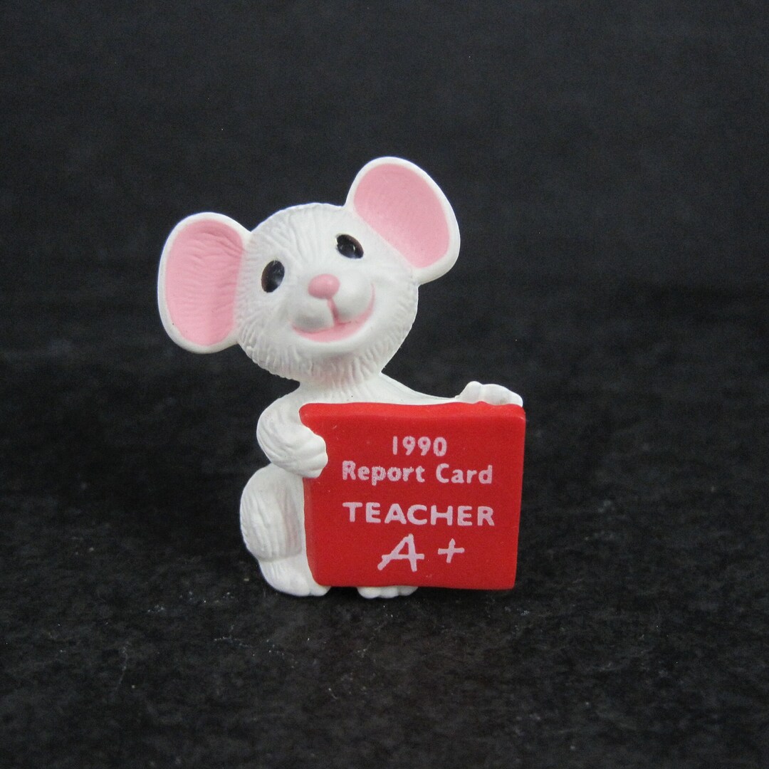 1990 Hallmark A+ Teacher Mouse Figurine - Etsy