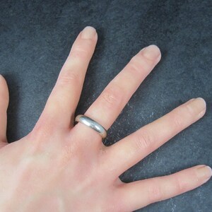 Vintage 14K White Gold Band Ring Size 11.5 Kaynar - Etsy