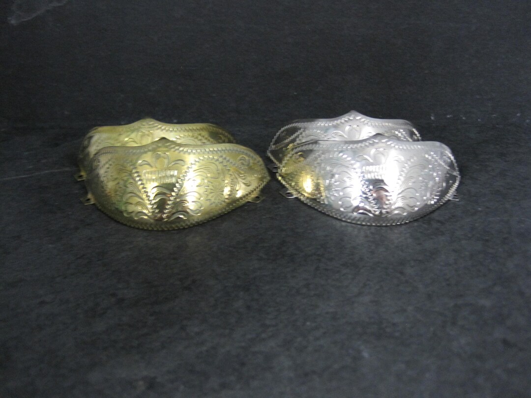 Ladies Vintage Western Cowboy Boot Tips Toe Guards Covers Gold OR ...