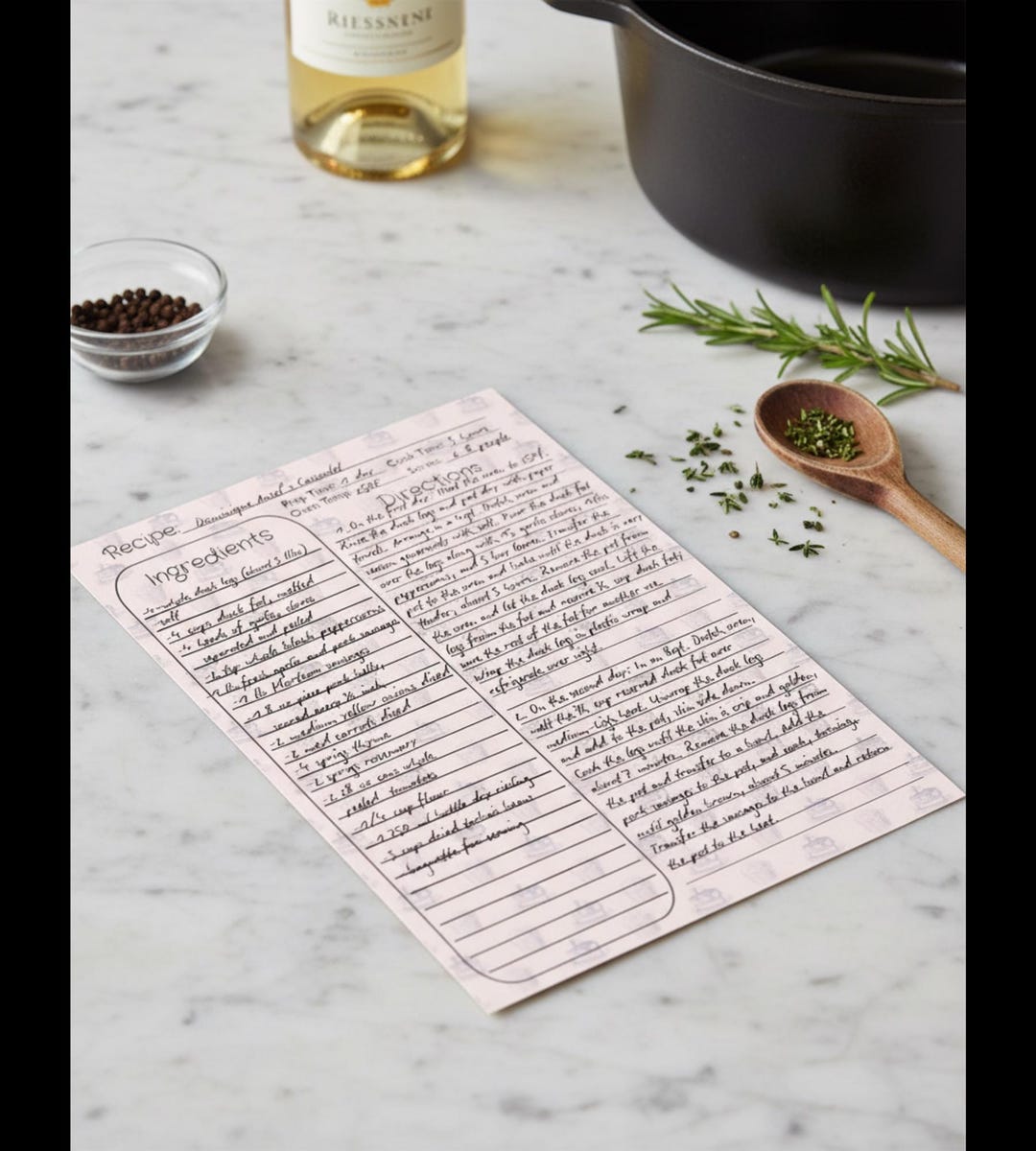 Customizable Recipe Card Template: DIY Baking Gift (PDF Download, 8 ...