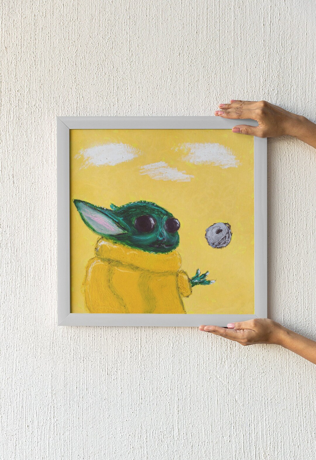 GROGU, Mandalorian Art, BABY YODA Gifts, Star Wars Wall Art, 12x12 ...