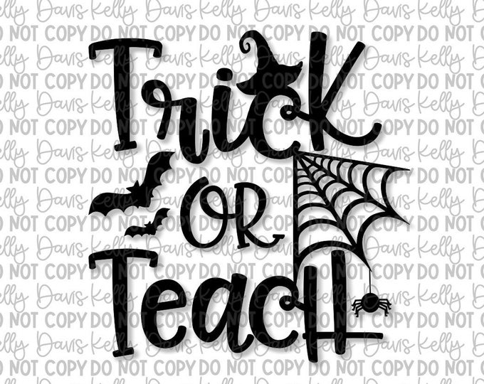 Trick or Teach SVG - Etsy