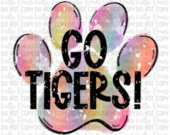 Go Tigers PNG Sports Mom Team Spirit, Digital Download, Sublimation ...