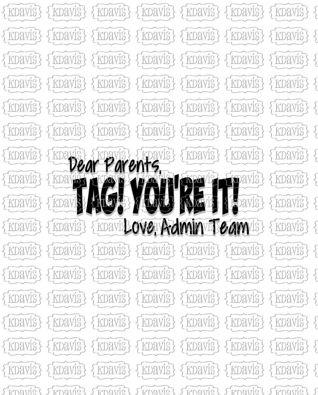 Dear Teachers Tag You're It SVG - Etsy