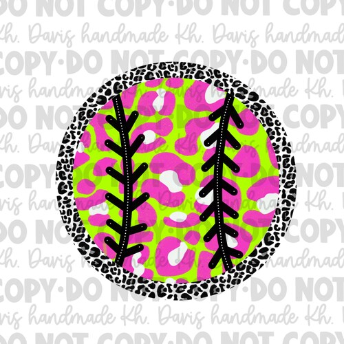 Softball Leopard Seamless Pattern Sublimate Download Digital - Etsy