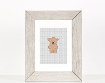Graduation Teddy Bear Beginner Cross Stitch PDF Pattern | Etsy