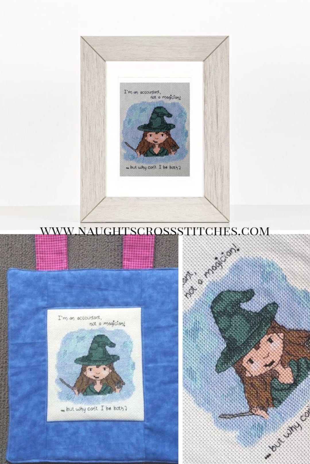 Accountant or Magician Beginner Cross Stitch Pattern, Accounting Witch ...