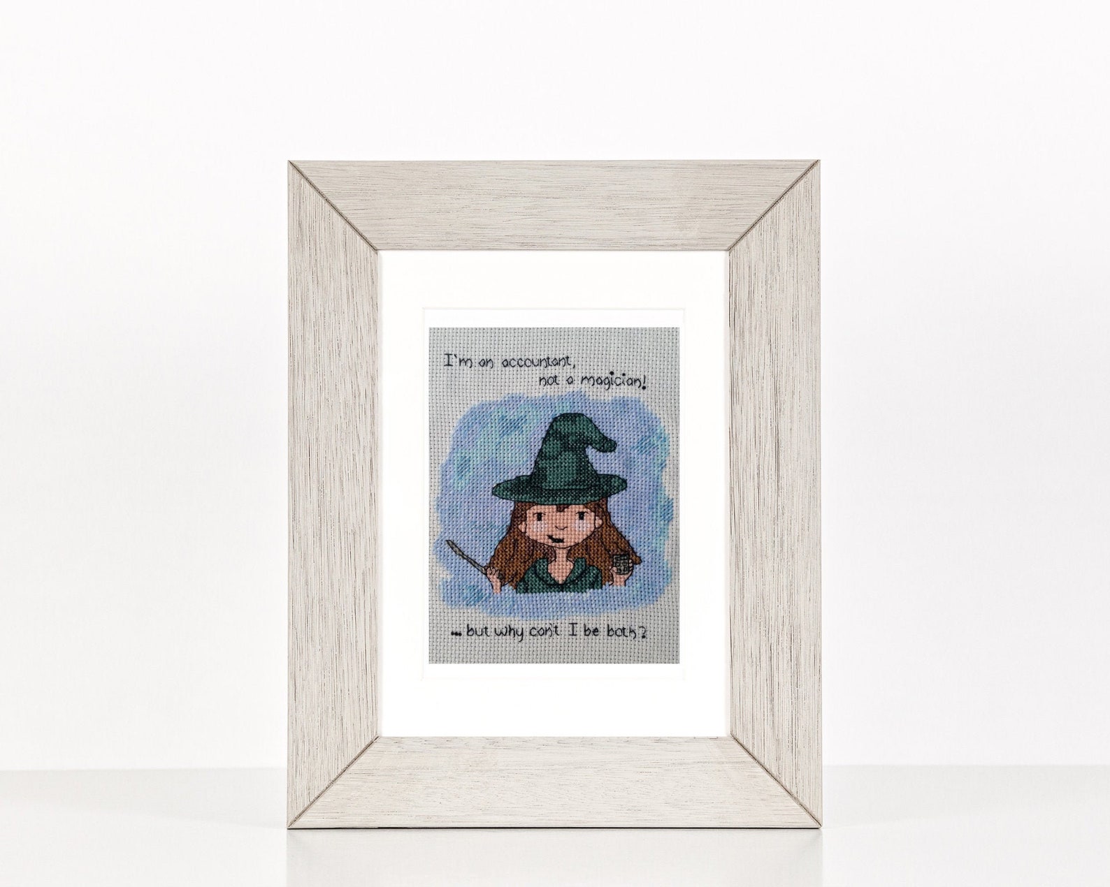 Accountant or Magician Beginner Cross Stitch Pattern, Accounting Witch ...
