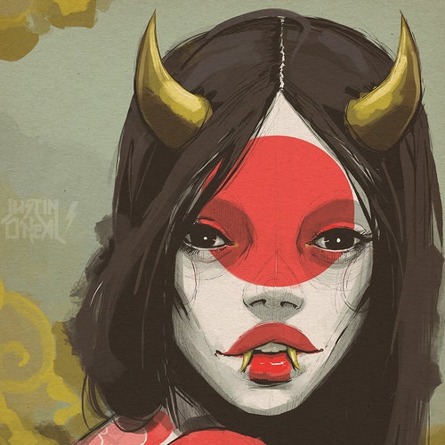 Yokai VIII: Oni Fine Art Print 9x12 - Etsy