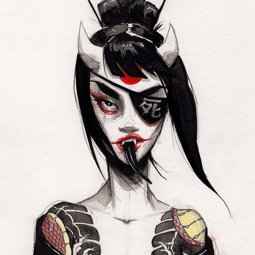 Yokai VIII: Oni Fine Art Print 9x12 - Etsy