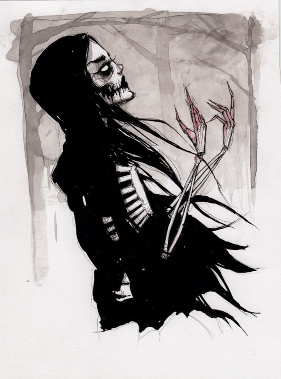 A SKELETON fine art print 6x8 | Etsy